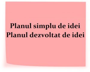 Planul simplu de idei. Planul dezvoltat de idei - ePedia